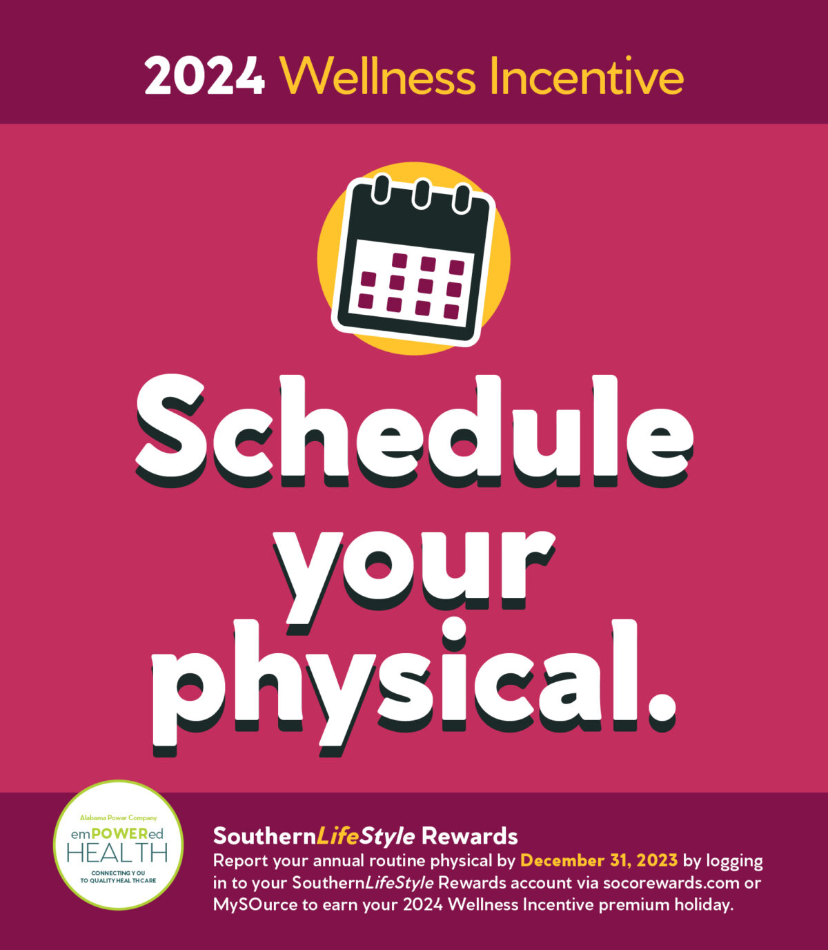 2024 Wellness Incentive | Schedule Your Annual Physical – Alabama Power ...
